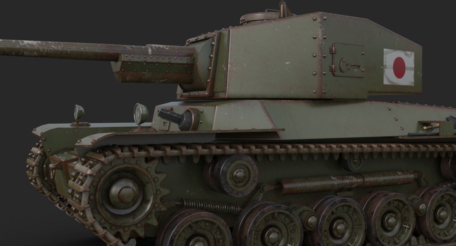 Tank Type 3 Chi-Nu Japan Mental Ray 3D model | CGTrader