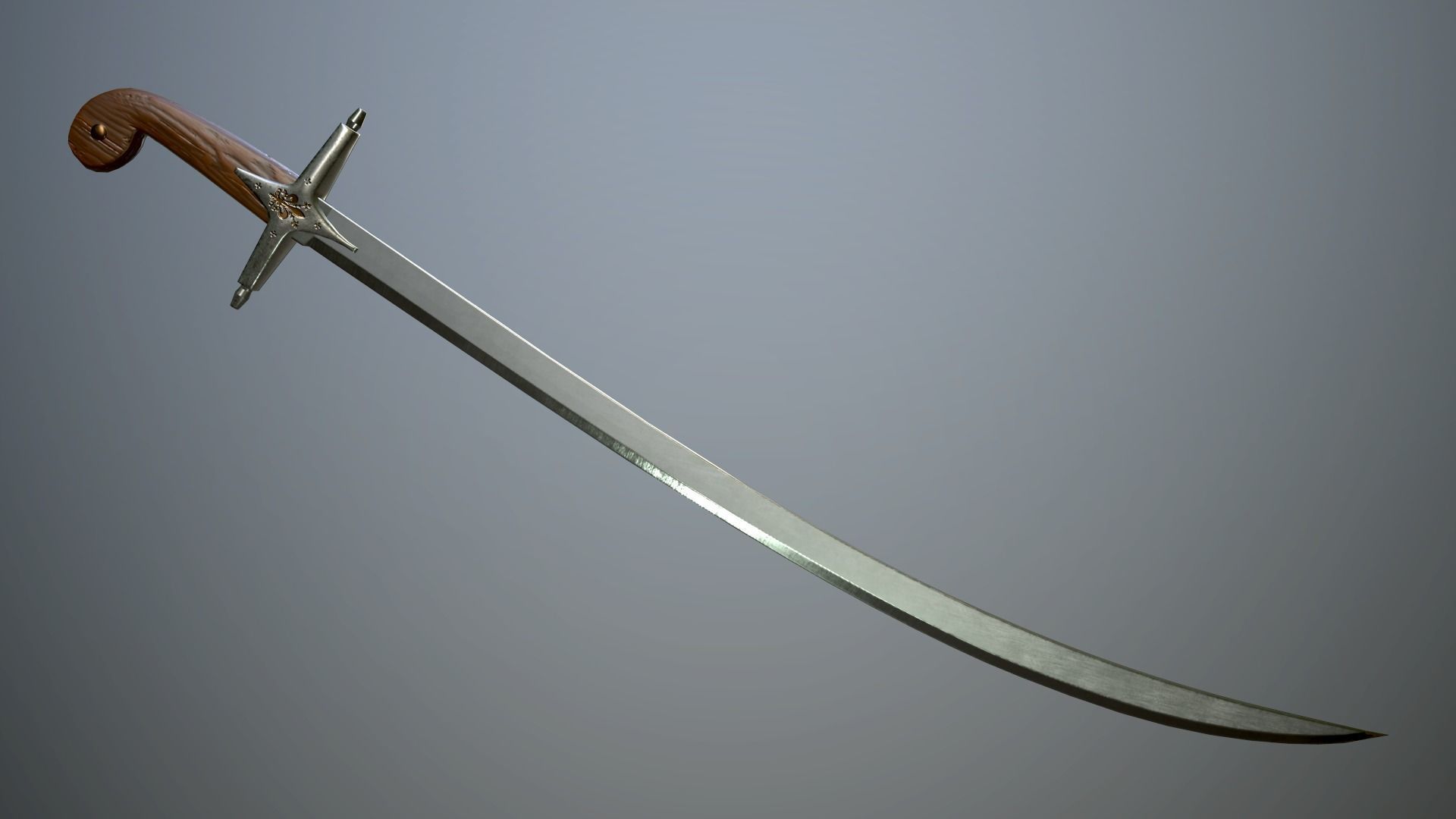 3D model Medieval scimitar VR / AR / low-poly | CGTrader
