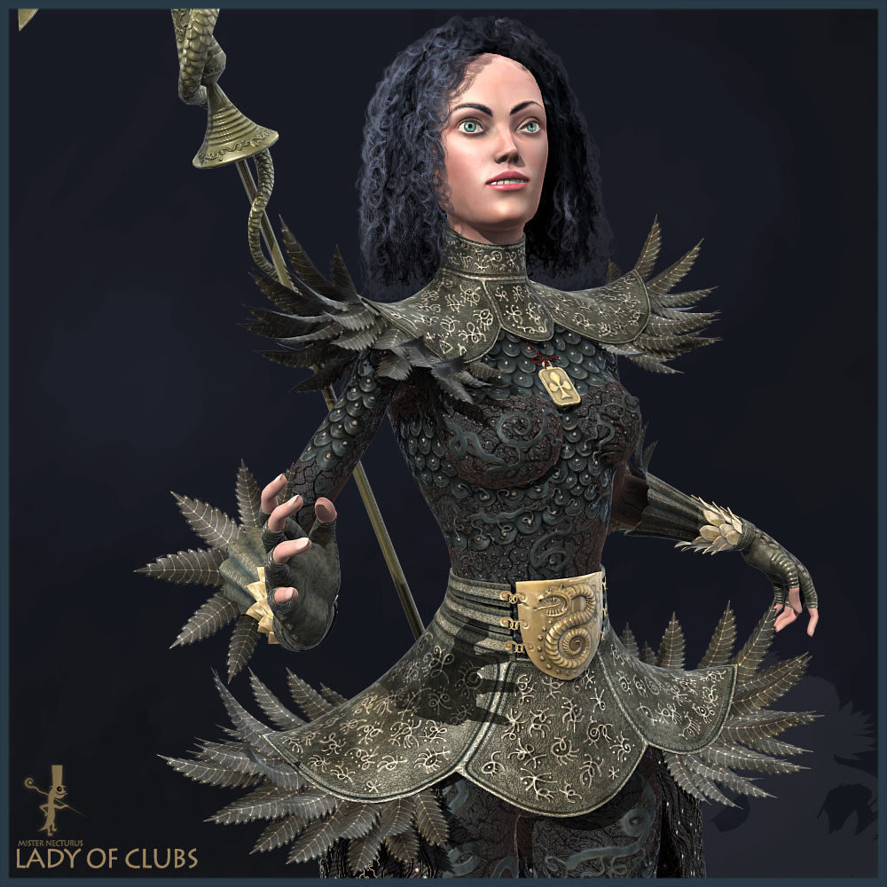 3D model Lady Of Clubs Light Version VR / AR / low-poly | CGTrader