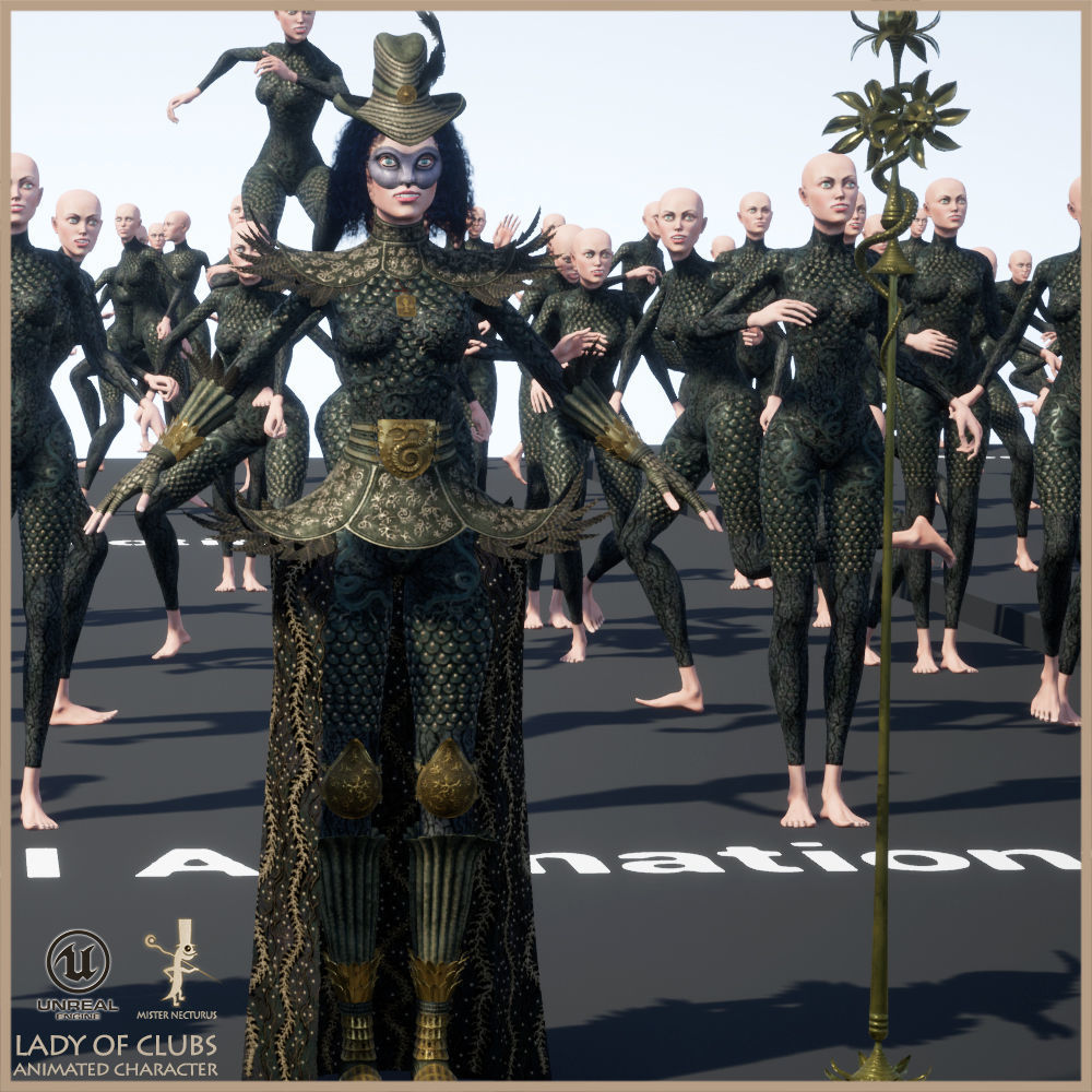 3D model Lady Of Clubs Light Version VR / AR / low-poly | CGTrader