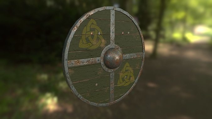 3D model Scandinavian shield VR / AR / low-poly | CGTrader