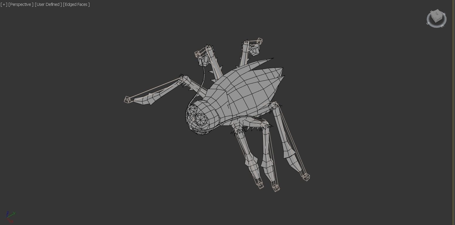 3D model Animated Funny Cartoon White Roach Insect VR / AR / low-poly ...