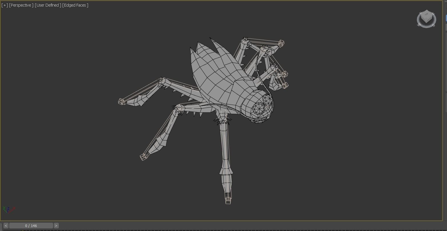 3D model Animated Funny Cartoon Brown Insect Roach VR / AR / low-poly ...