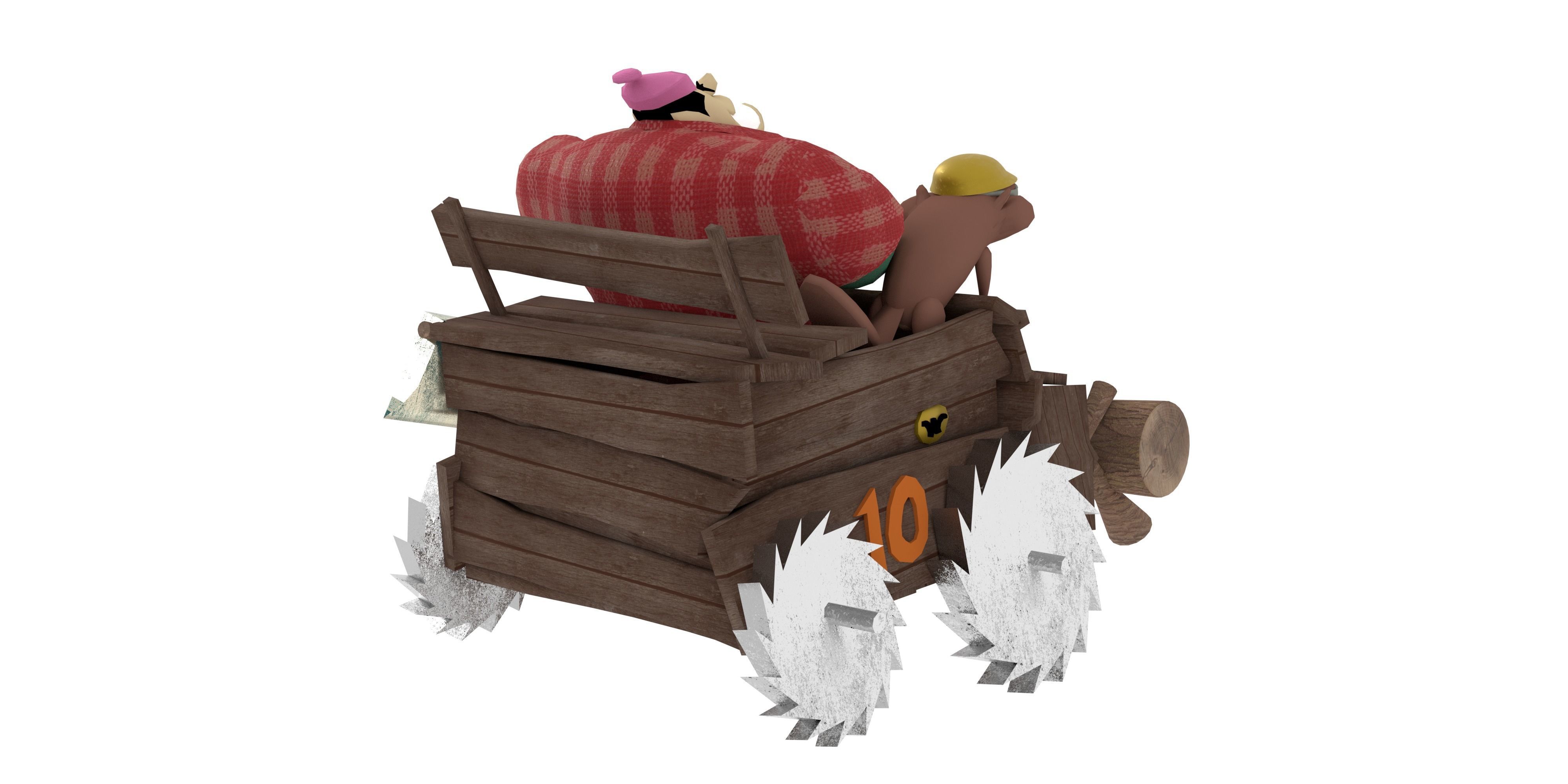 Rufus Ruffcut and Sawtooth 3D model | CGTrader