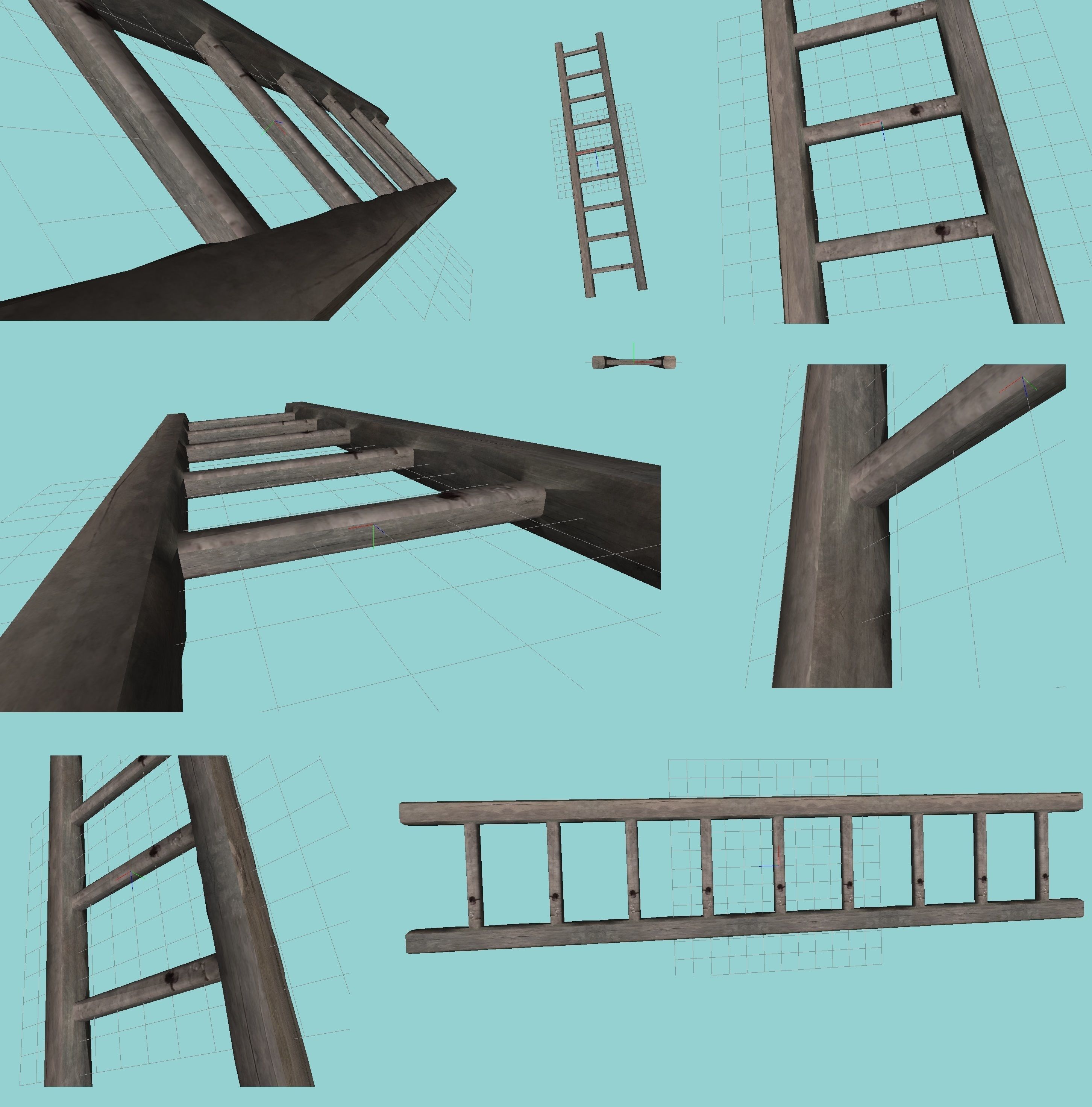Ladder wooden free 3D model | CGTrader