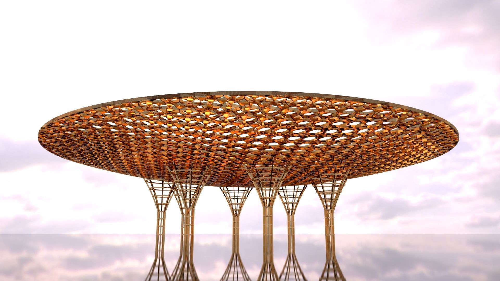 Inverted Canopy architectural structure 3D model | CGTrader