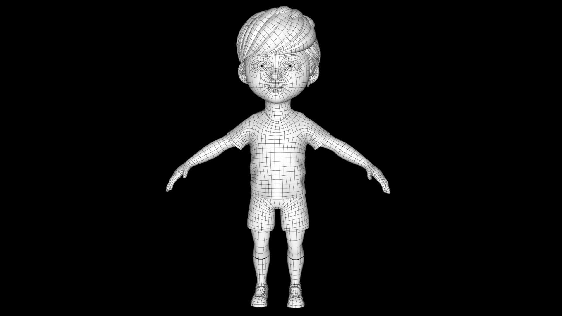 Kid low poly 3D model | CGTrader