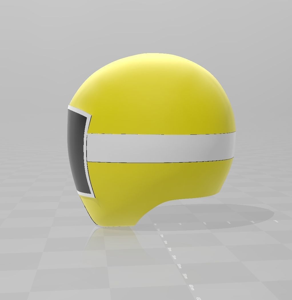 Power Rangers KyuuKyuu Sentai GoGoFive GoYellow Helmet 3D model 3D ...