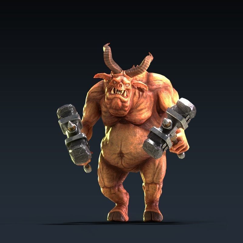 3D model Demon Fat VR / AR / low-poly | CGTrader