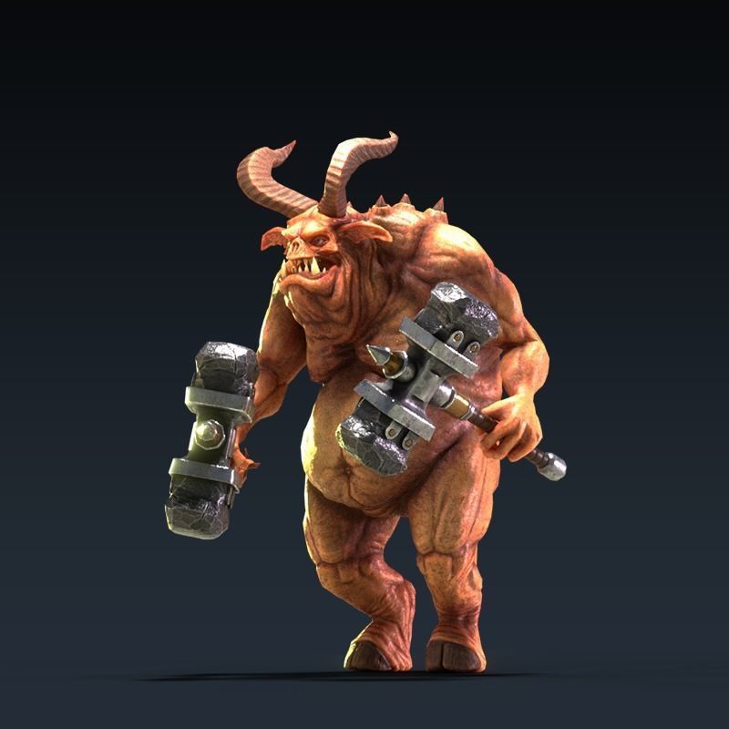 3D model Demon Fat VR / AR / low-poly | CGTrader