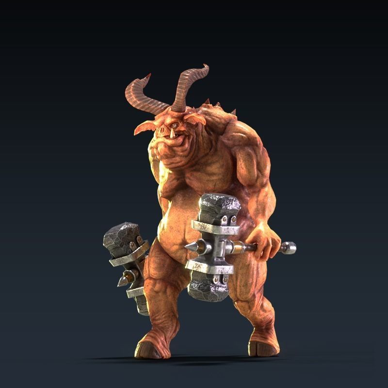 3D model Demon Fat VR / AR / low-poly | CGTrader