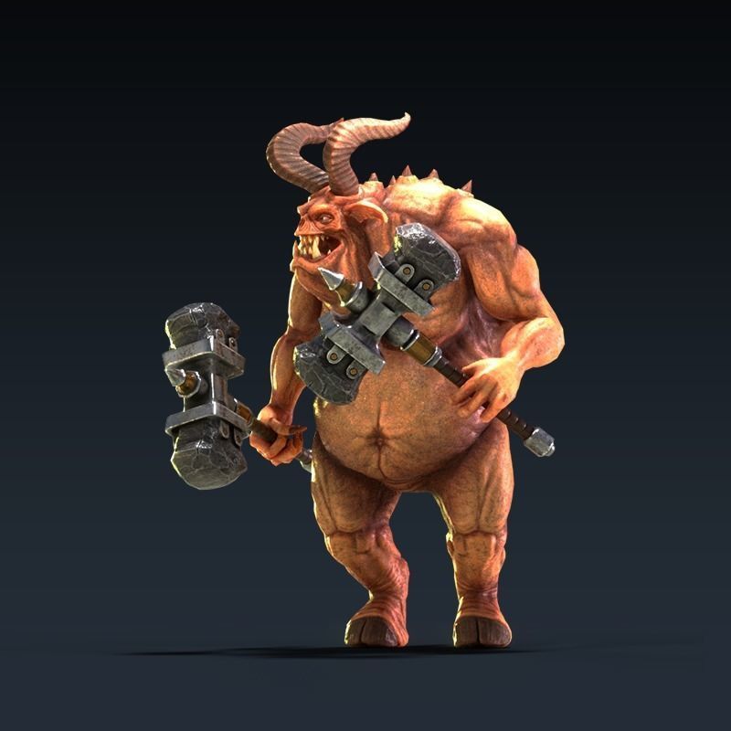 3D model Demon Fat VR / AR / low-poly | CGTrader