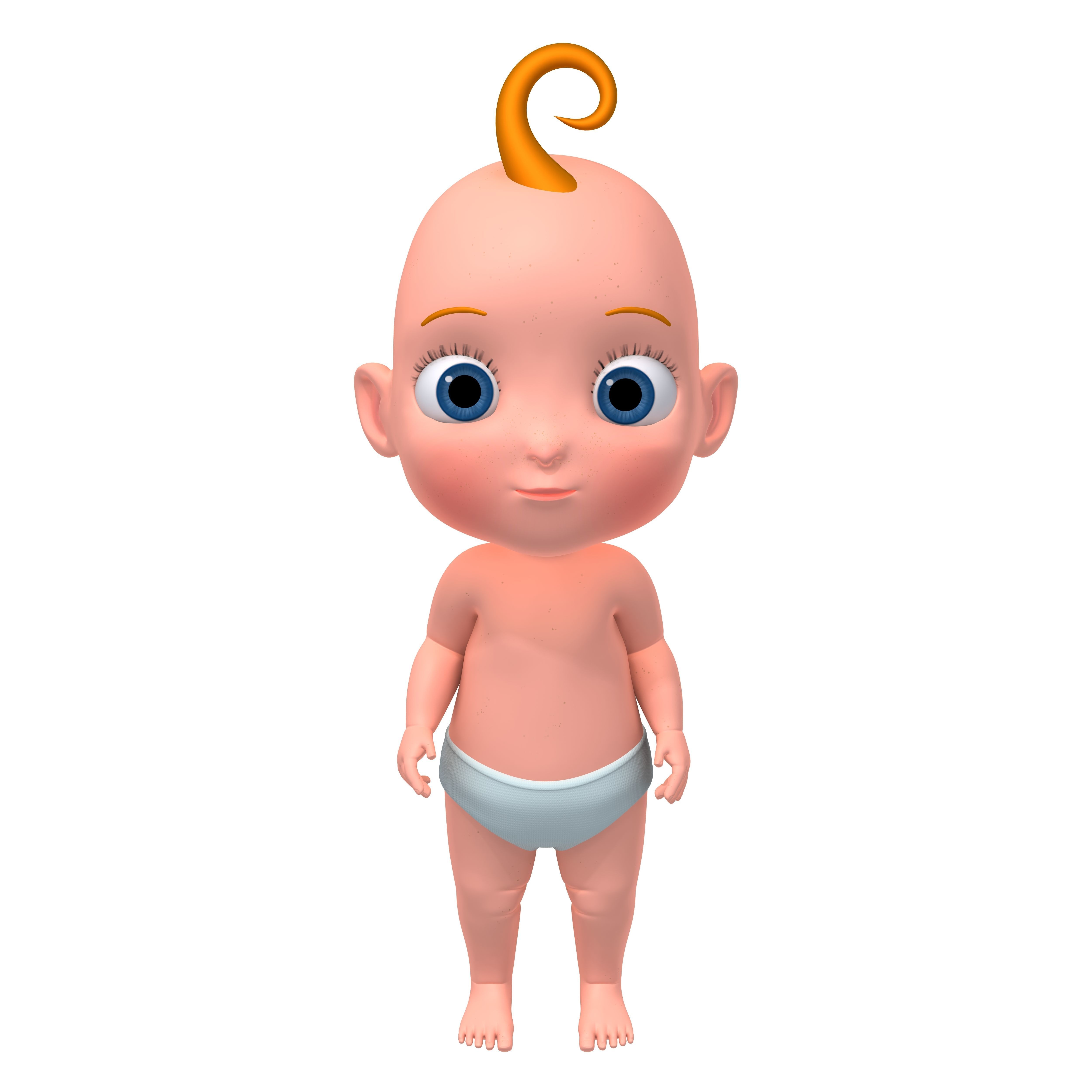 Cartoon Baby Rigged 3D model rigged | CGTrader