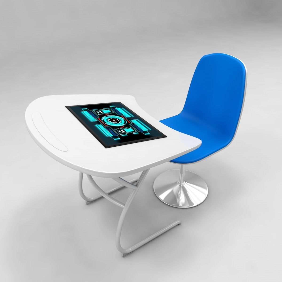 Sci fi Desk 3D model | CGTrader