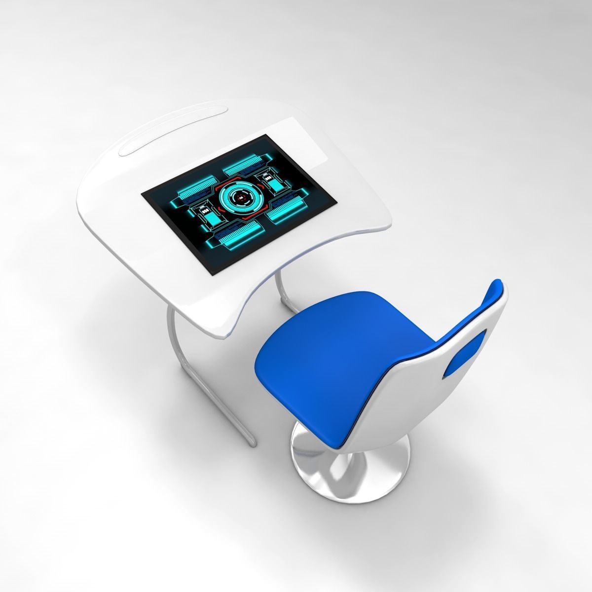 Sci fi Desk 3D model | CGTrader