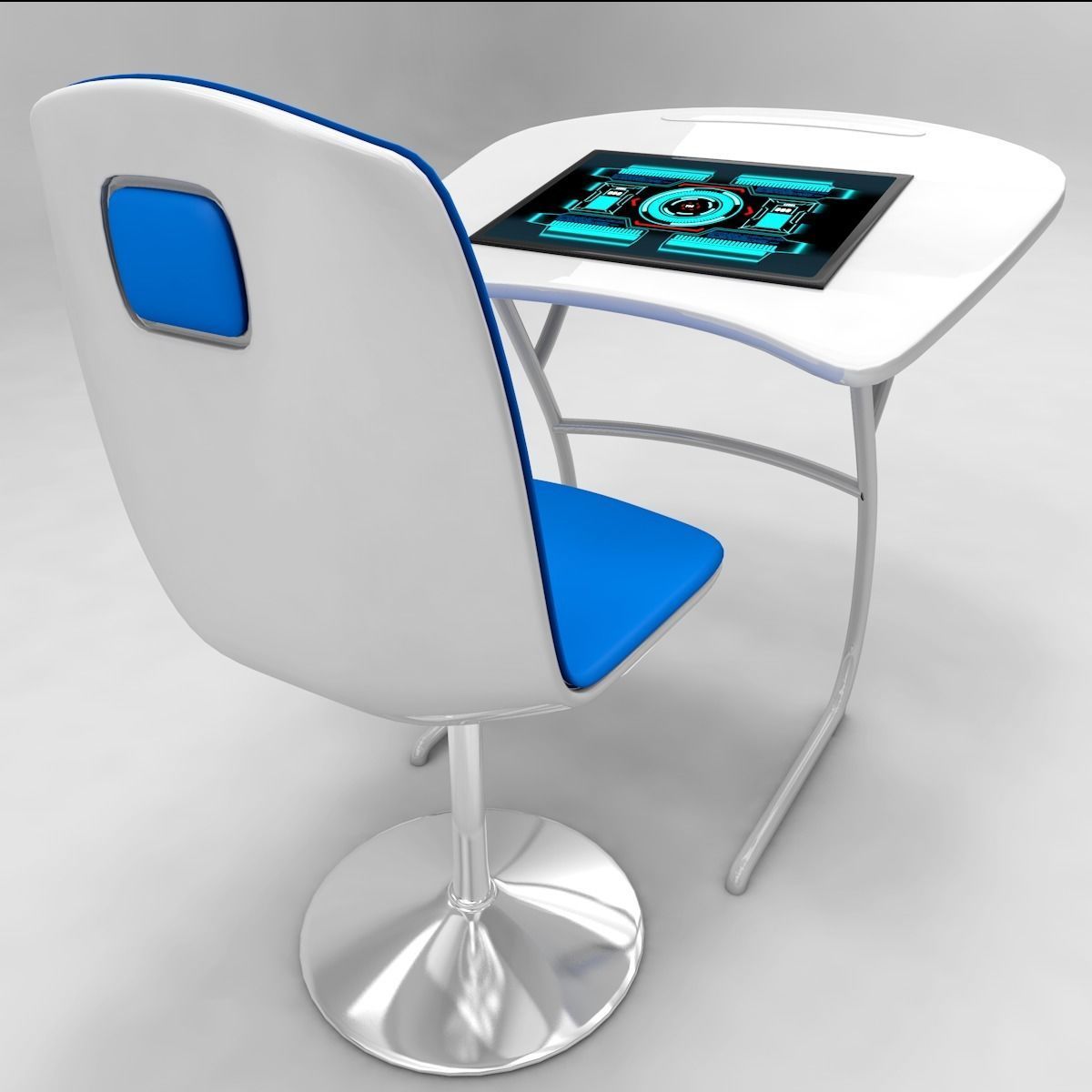 Sci fi Desk 3D model | CGTrader