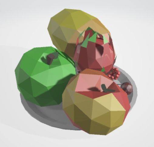 3D model Polygonal fruits VR / AR / low-poly | CGTrader