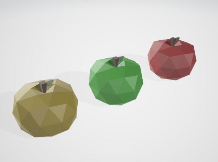 3D model Polygonal fruits VR / AR / low-poly | CGTrader