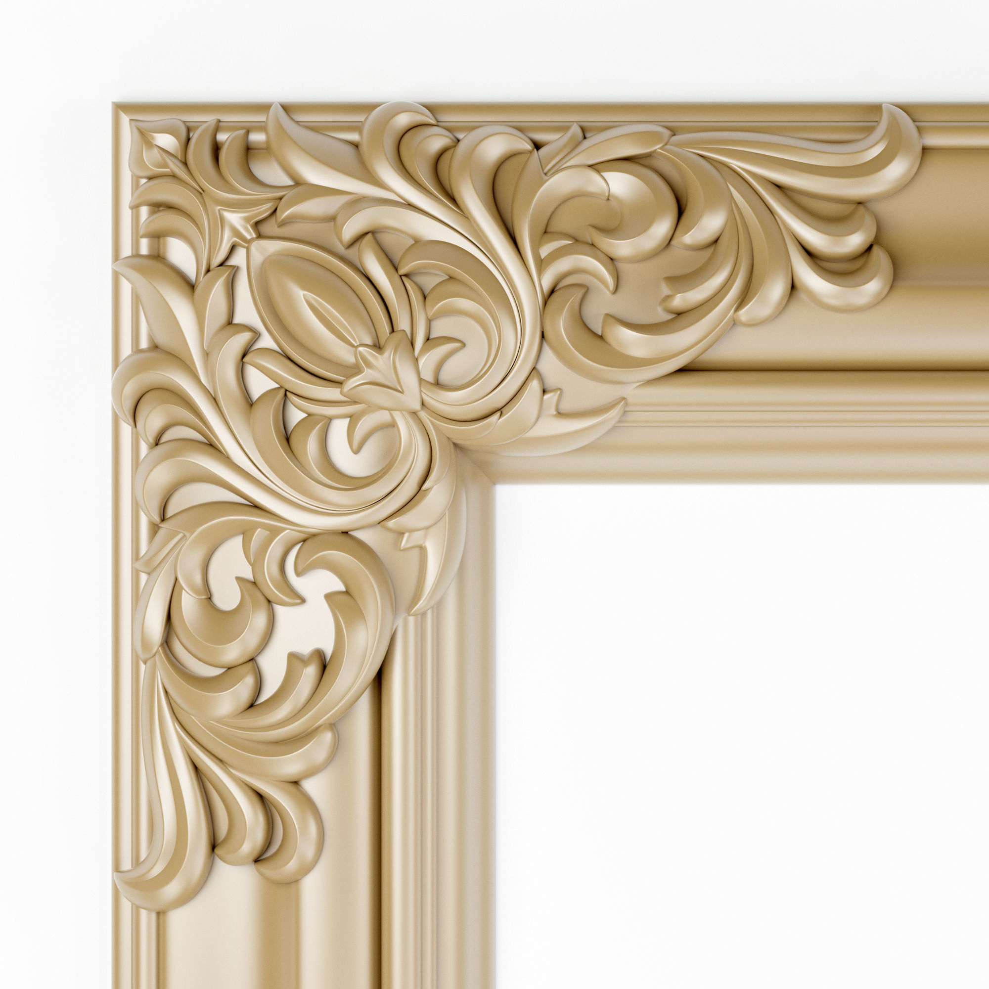 Frame with carved corners 3D model | CGTrader
