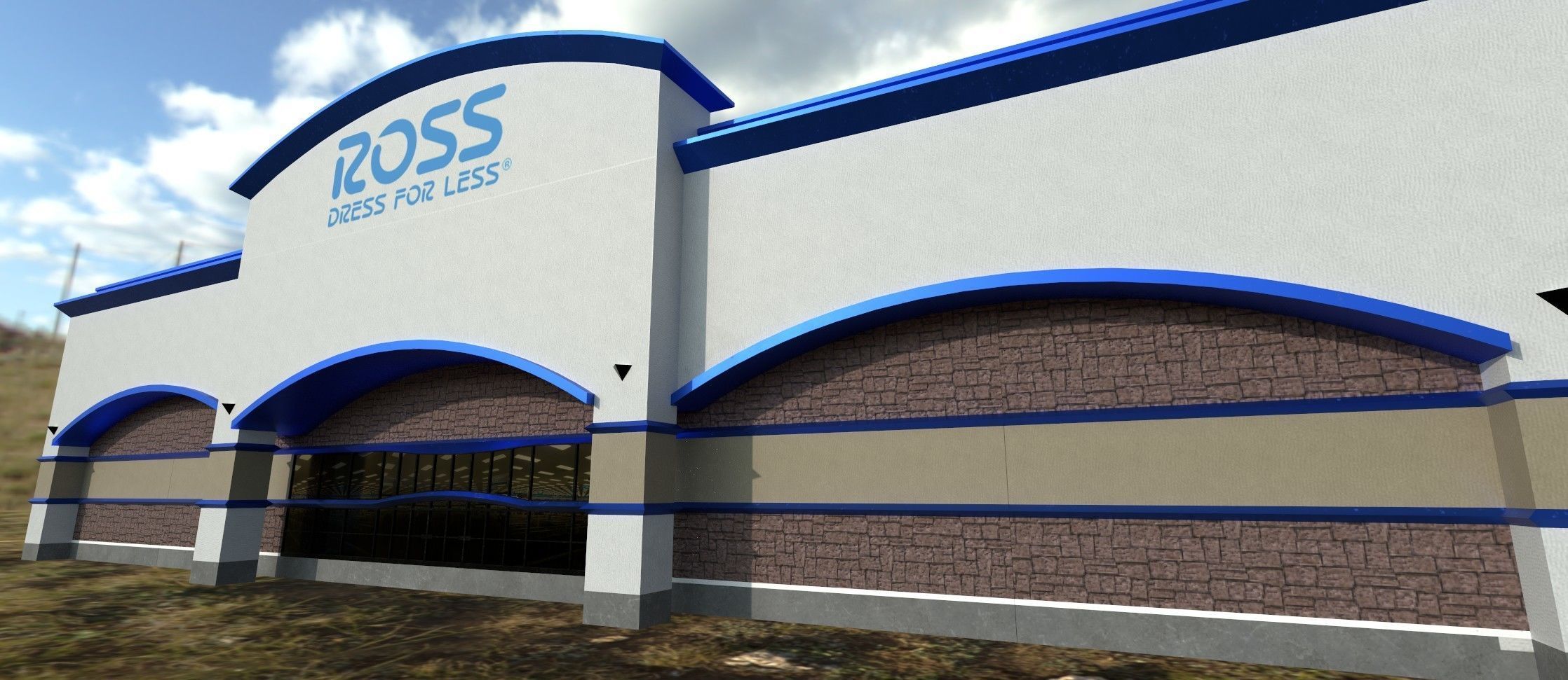 3D model Ross Department Store - PBR Textured 3D Model VR / AR / low ...