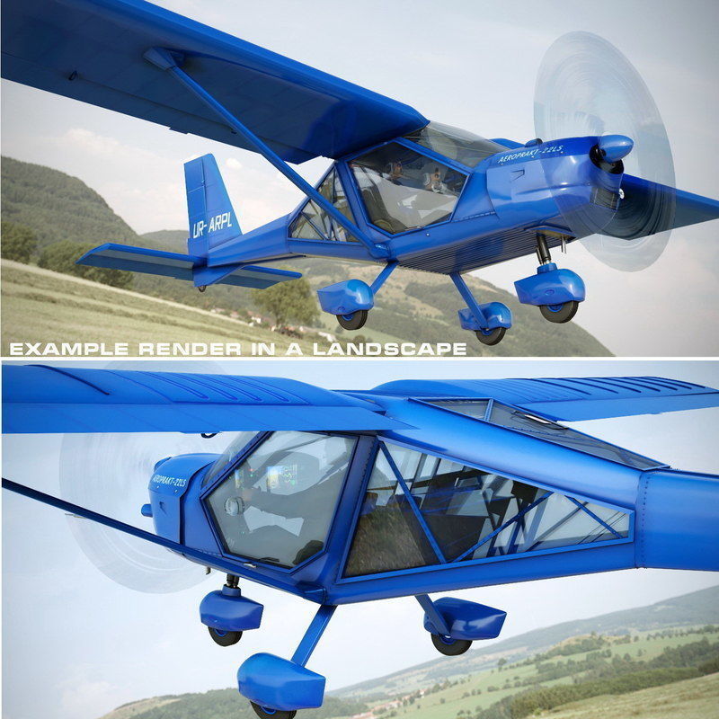 3D model A22LS Aeroprakt VR / AR / low-poly | CGTrader
