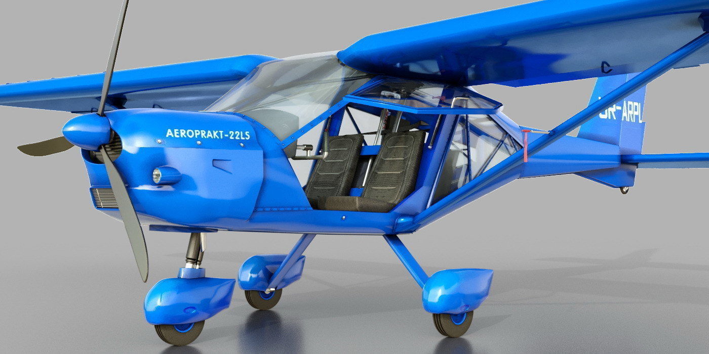 3D model A22LS Aeroprakt VR / AR / low-poly | CGTrader