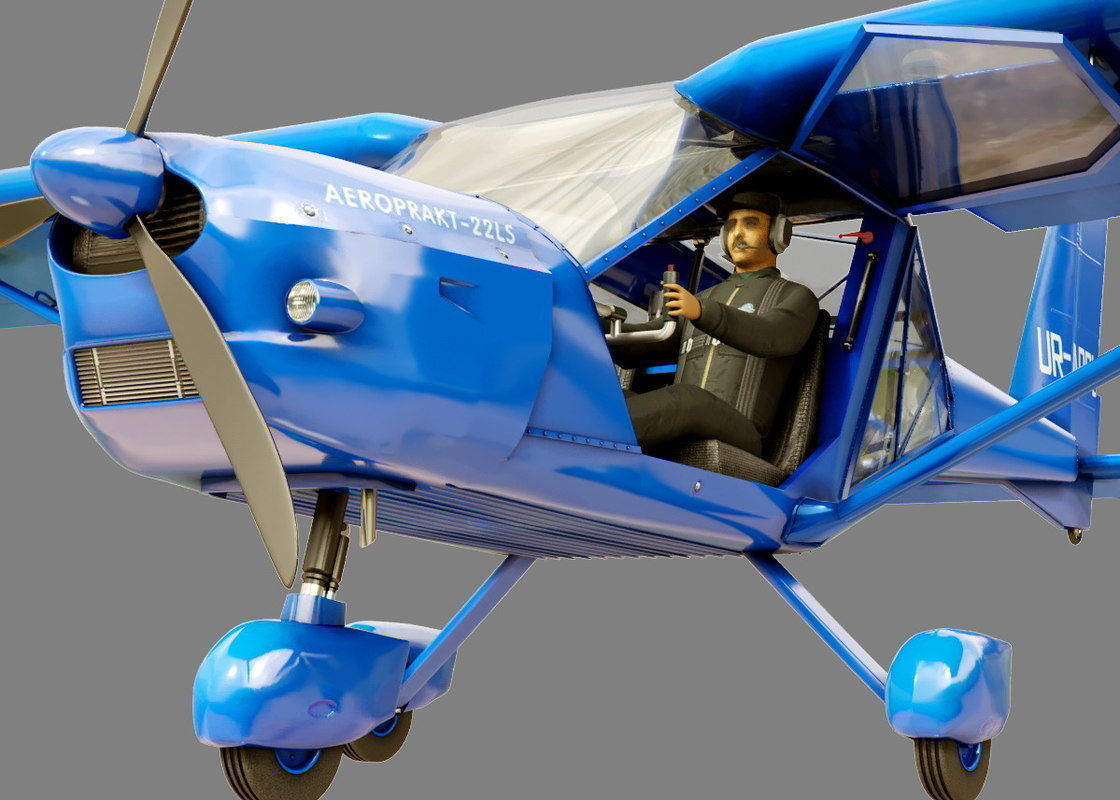 3D model A22LS Aeroprakt VR / AR / low-poly | CGTrader