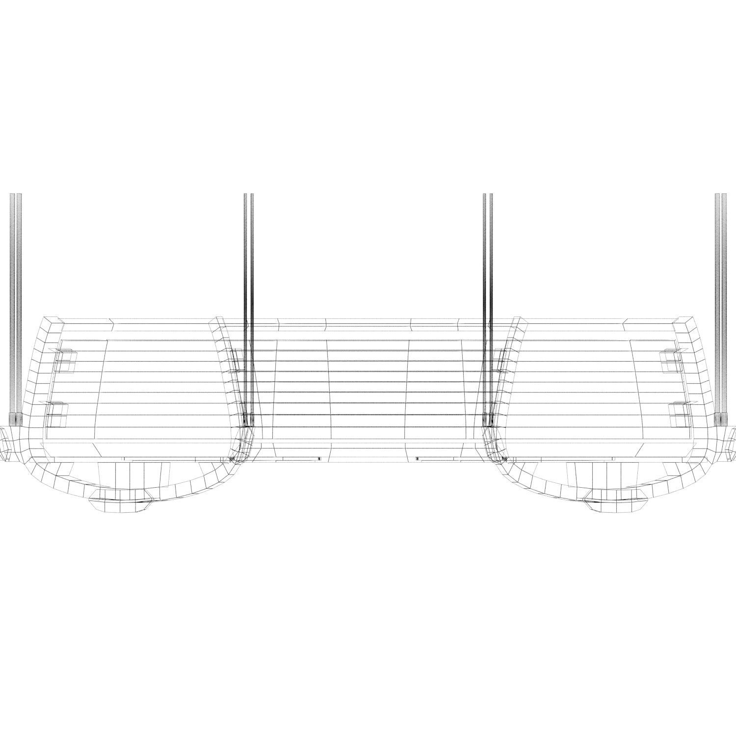 3D model Suspended Glass Walkway Segments VR / AR / low-poly | CGTrader