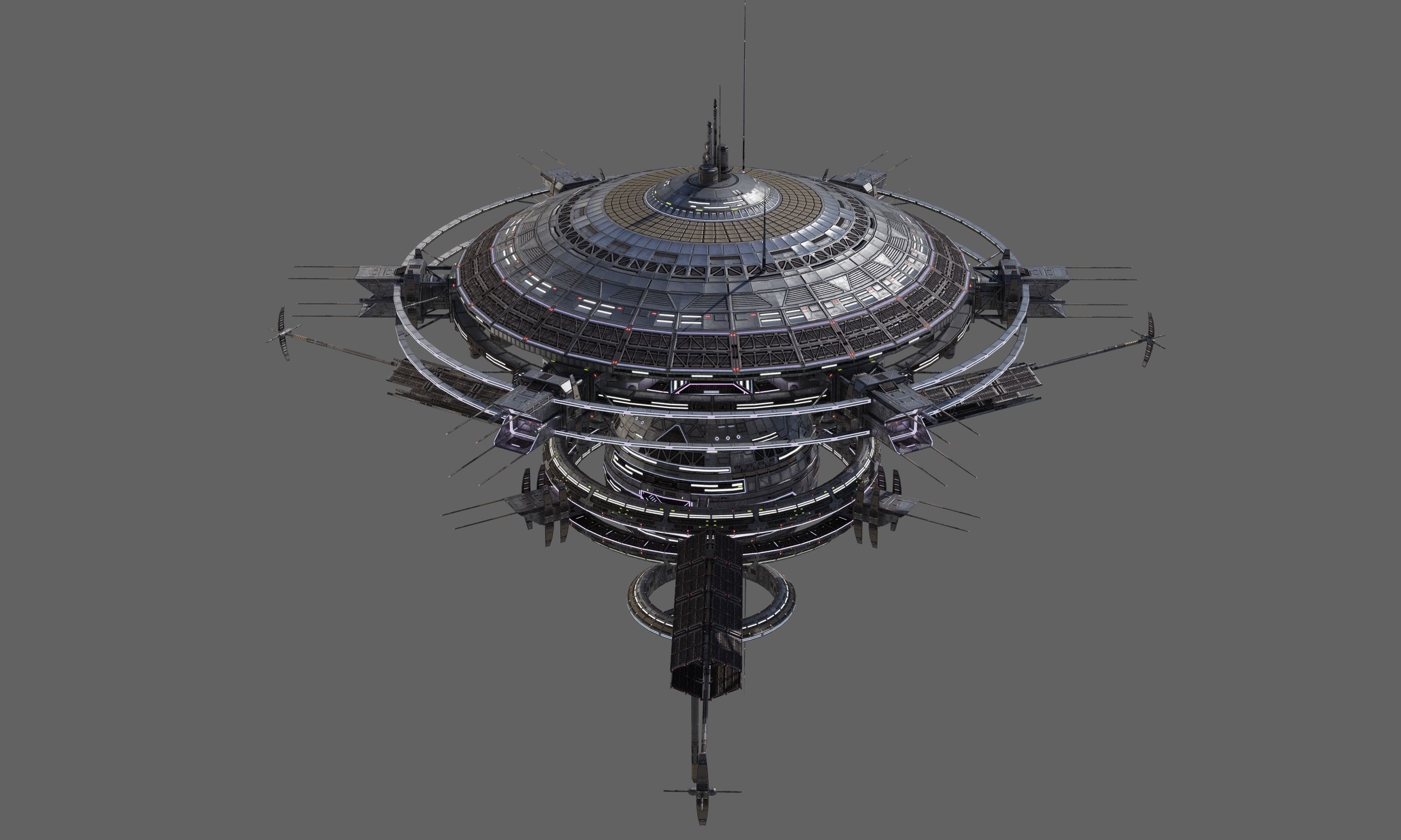 3D model Space Station Low Poly -2 VR / AR / low-poly | CGTrader