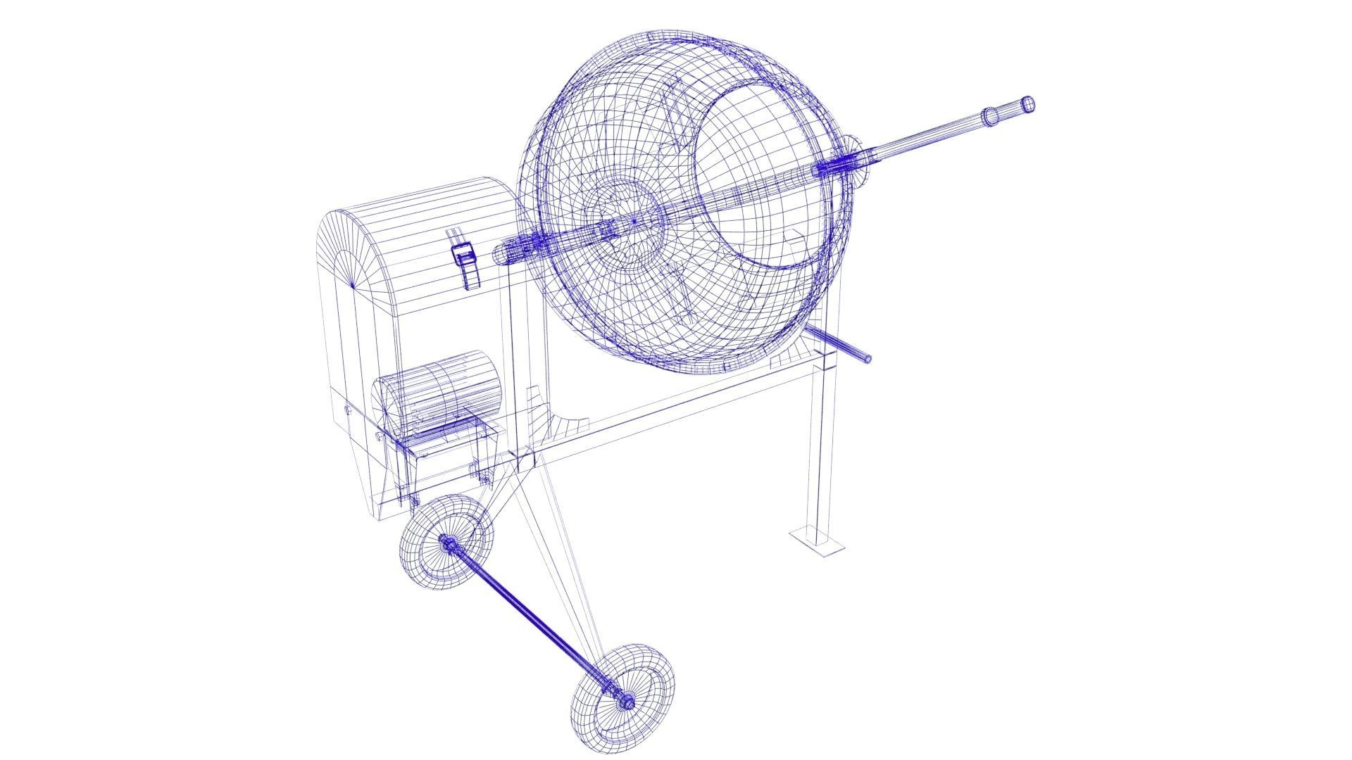 Concrete mixer 3D model animated | CGTrader
