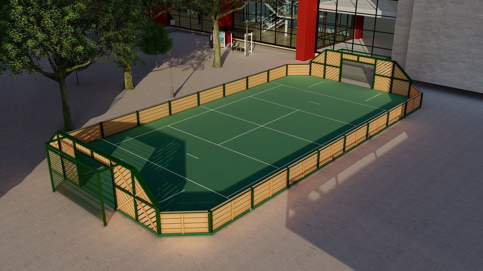 Urban stadium - Street soccer pitch 3D model | CGTrader