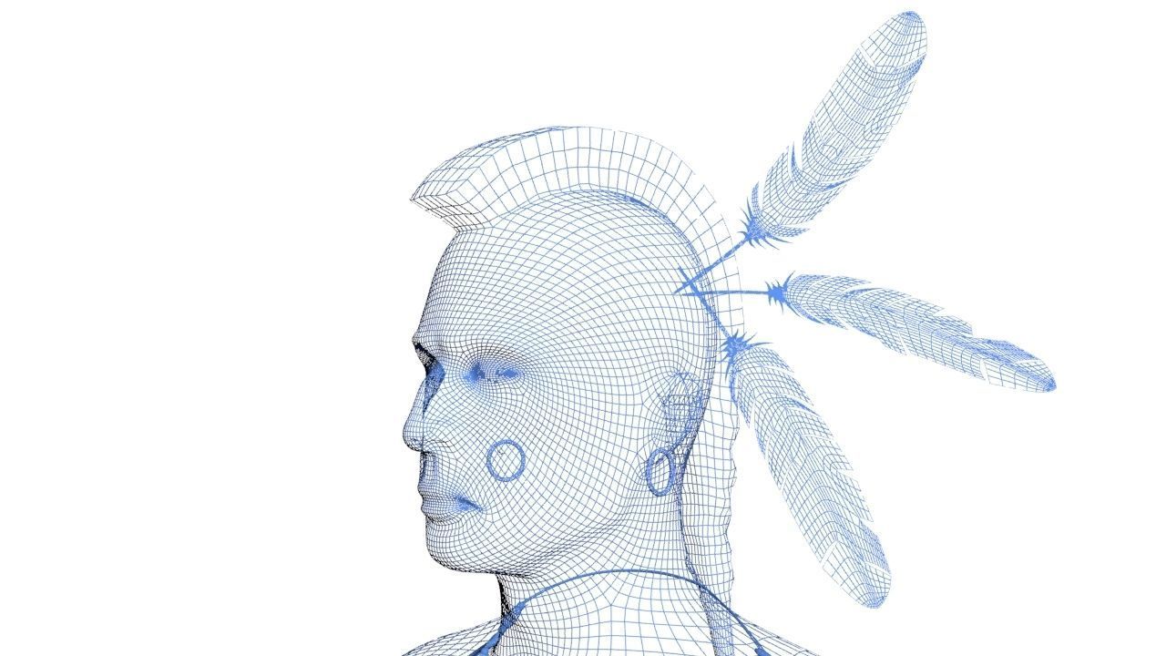 indian native american man holding arrow 3D model rigged | CGTrader