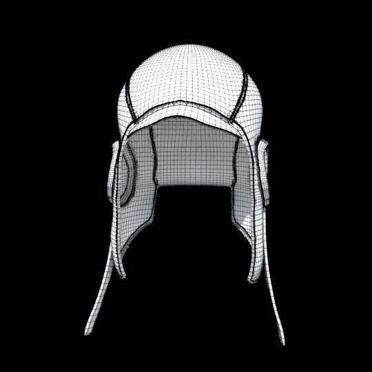 Leather Aviation Flight Helmet 3D model | CGTrader