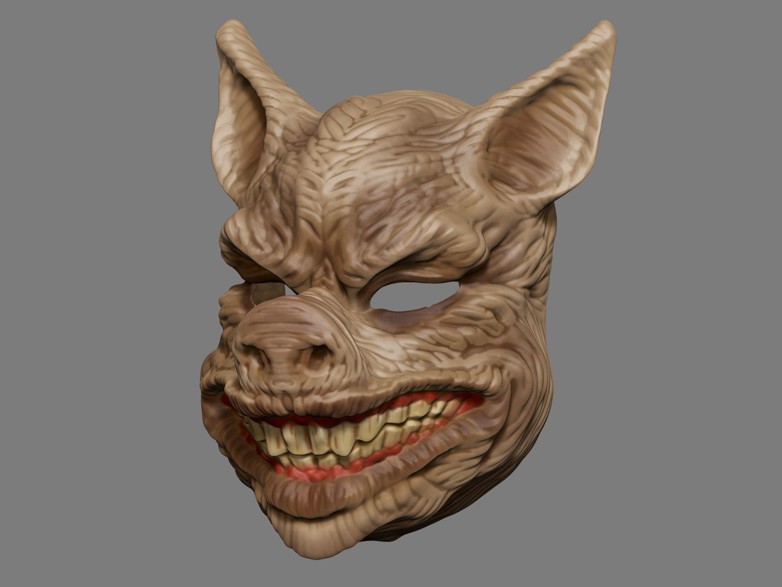 Scary Pig Head Mask Halloween Cosplay Butcher Horror STL File 3D model ...