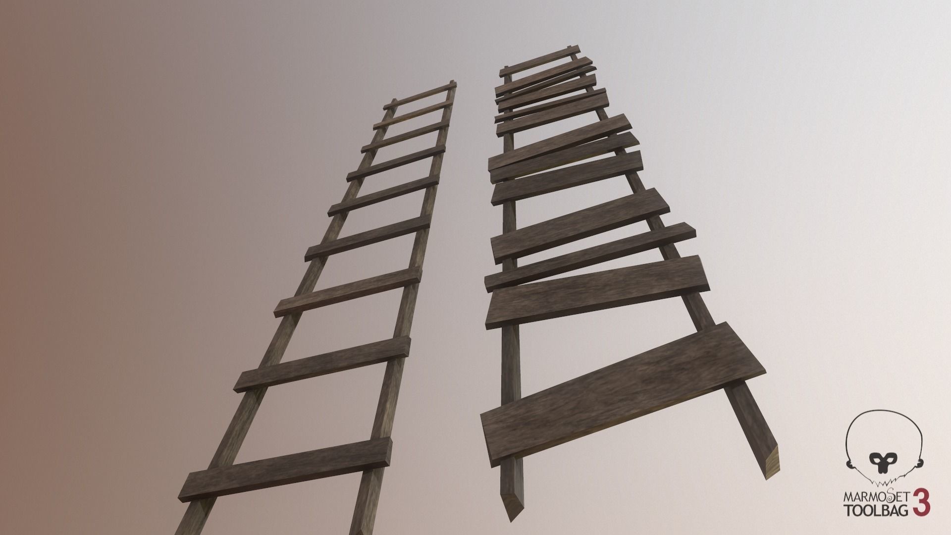 3D model Western - Wooden Ladders VR / AR / low-poly | CGTrader