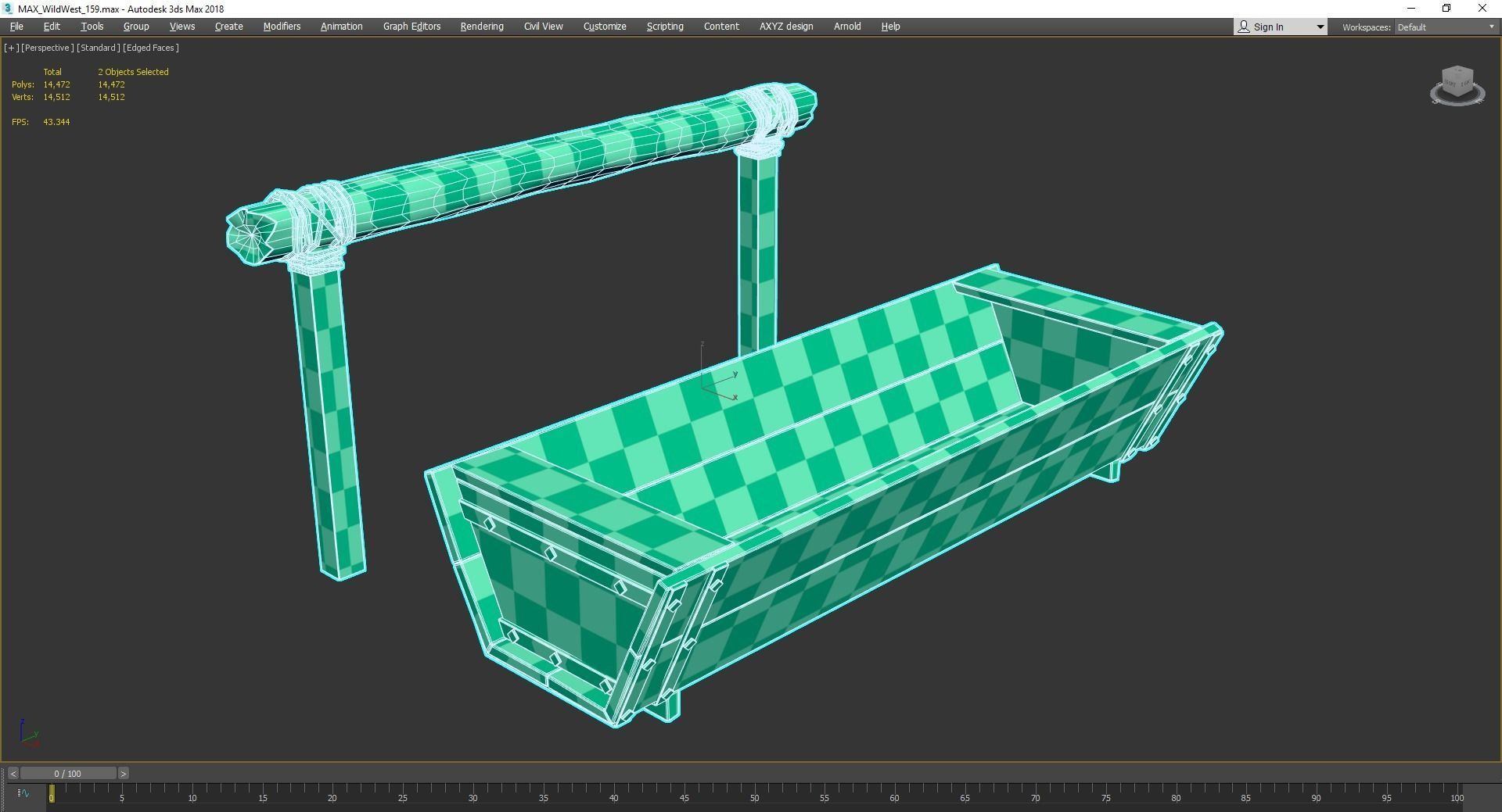3D model Western - Horse Trough VR / AR / low-poly | CGTrader