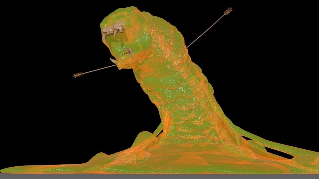 Slime skeleton 3D model rigged | CGTrader