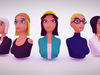 3D model Nine VR female character avatars VR / AR / low-poly | CGTrader