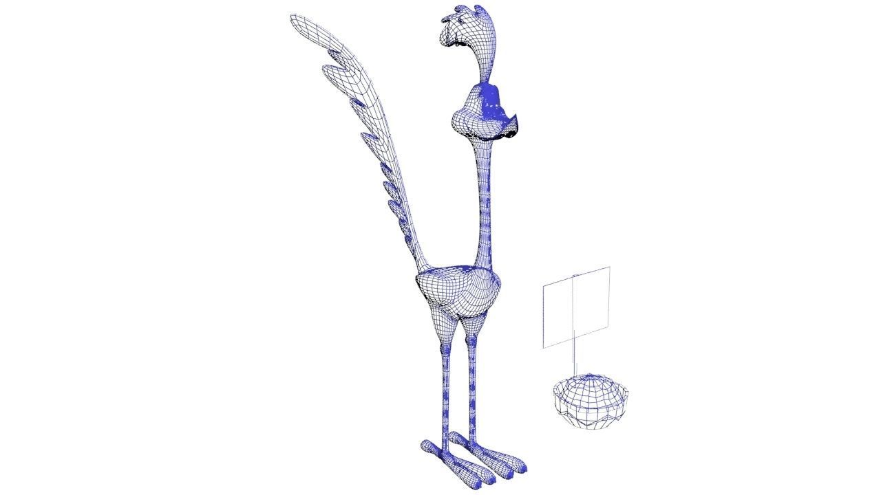 Road runner 3D model rigged | CGTrader