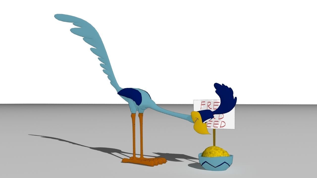 Road runner 3D model rigged | CGTrader
