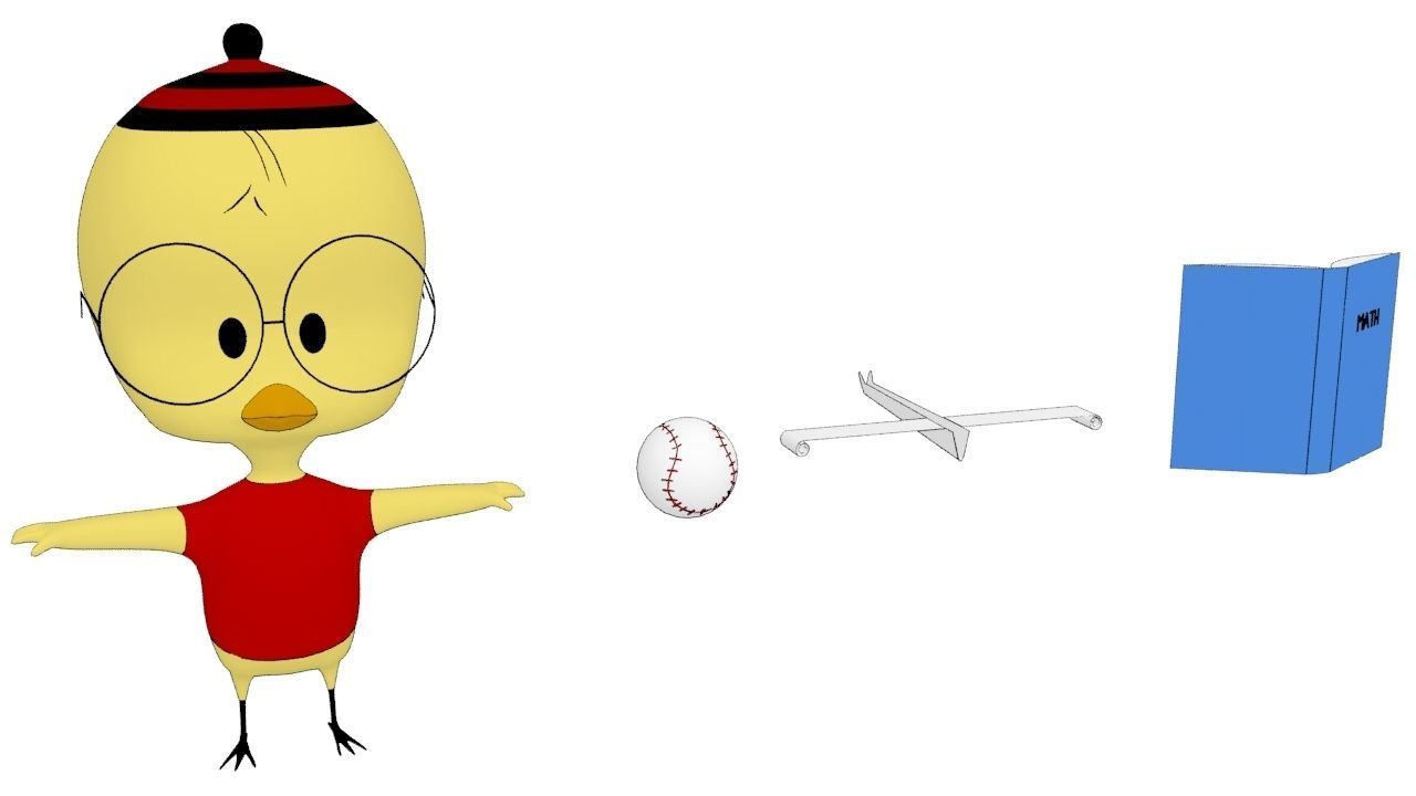 Eggbert Egghead Junior 3D model rigged | CGTrader