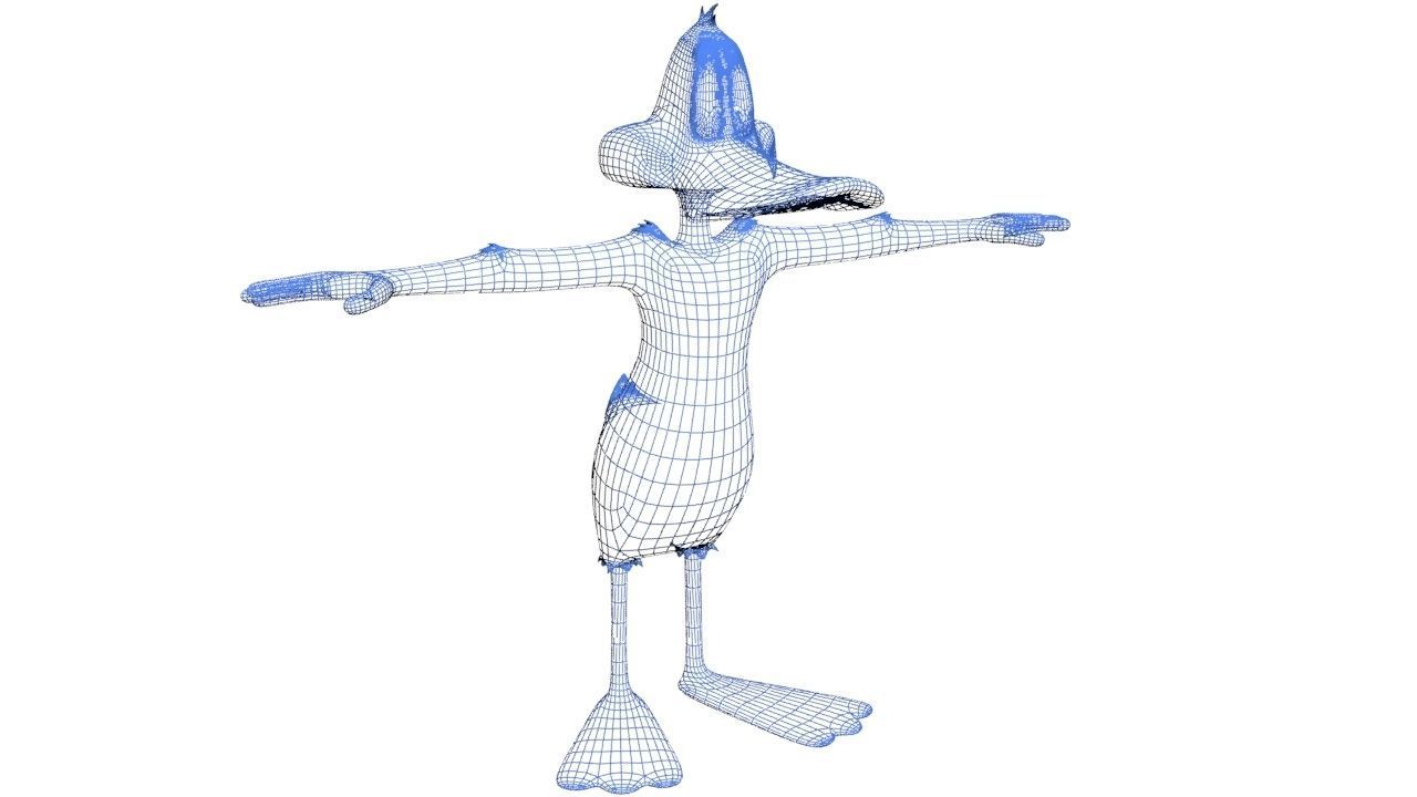 Daffy duck 3D model rigged | CGTrader