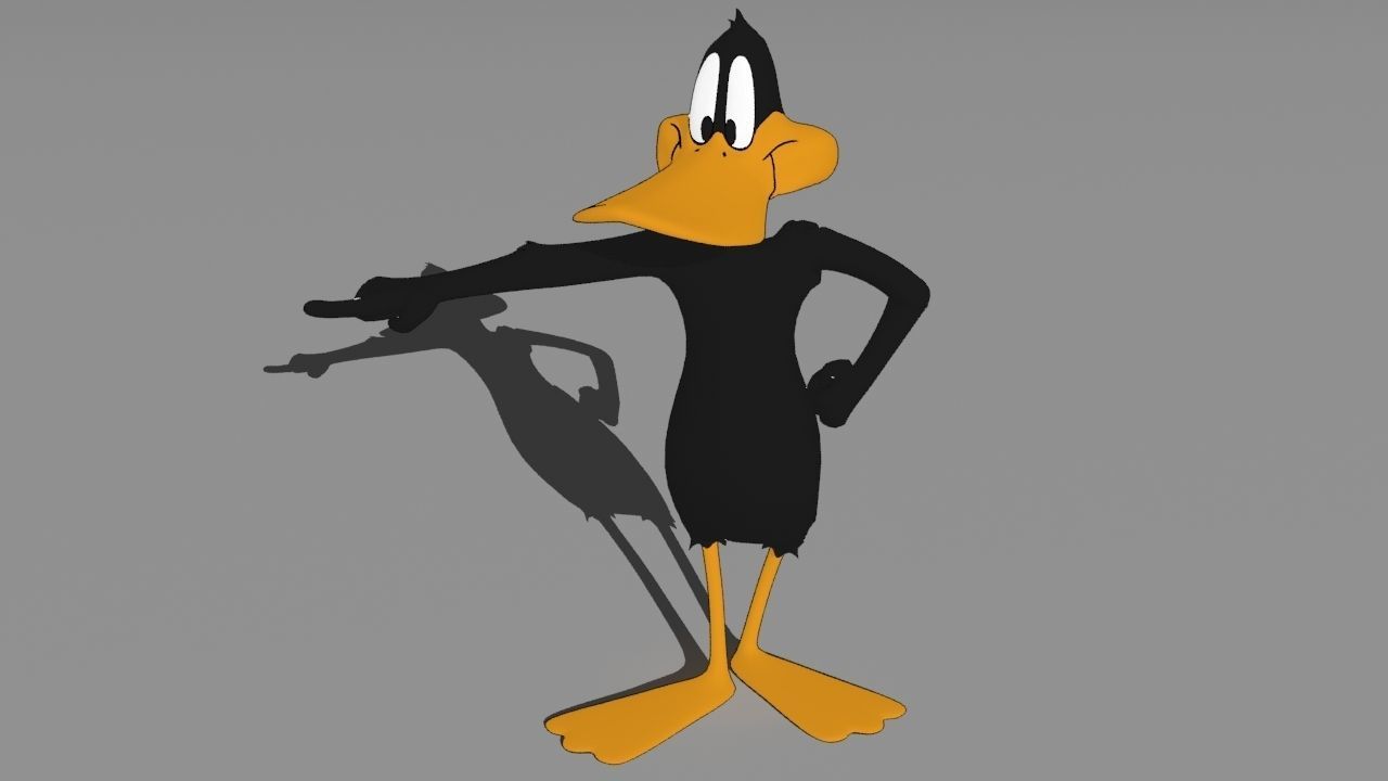 Daffy Duck 3d Model Rigged Cgtrader