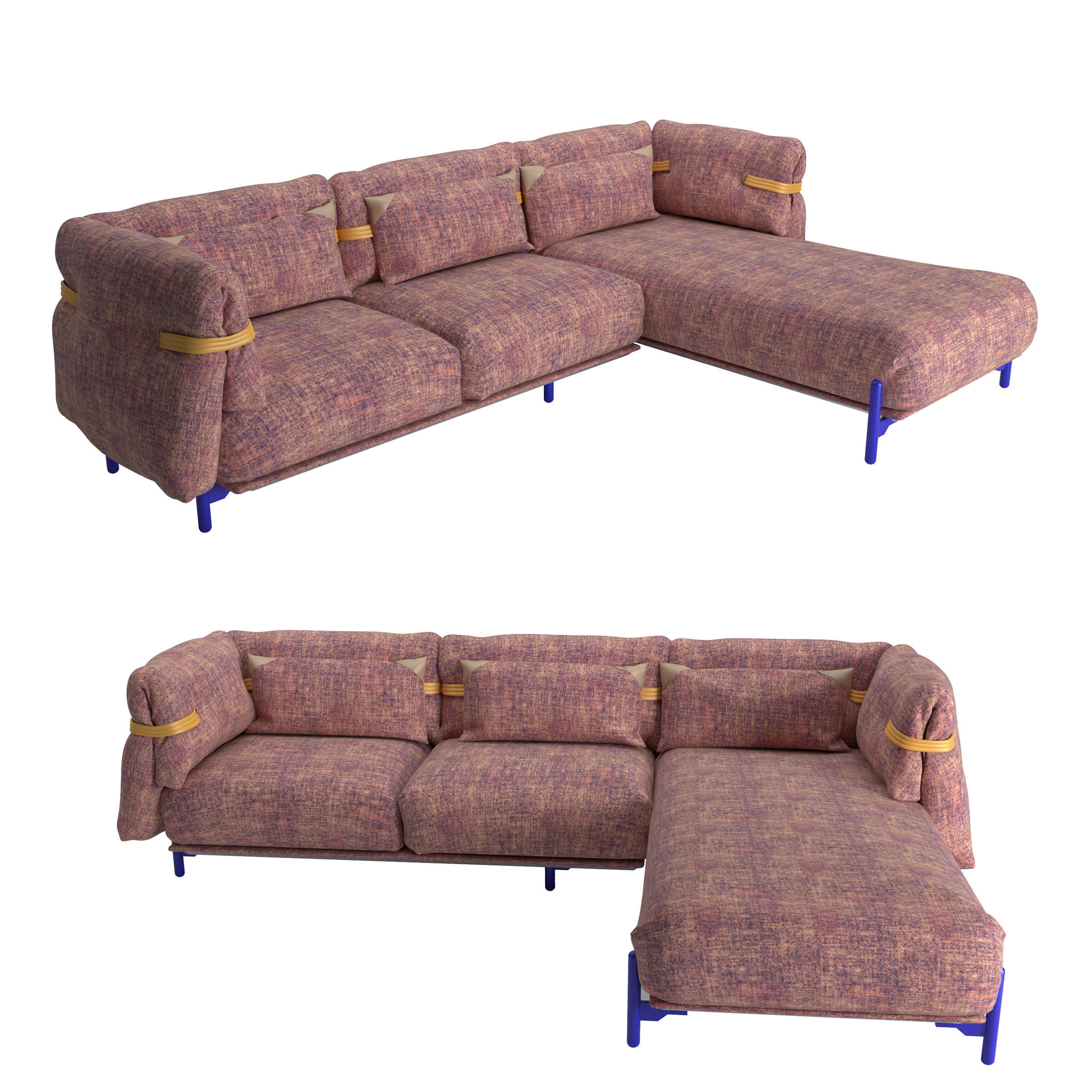 MOROSO Belt sectional sofa 3D model | CGTrader