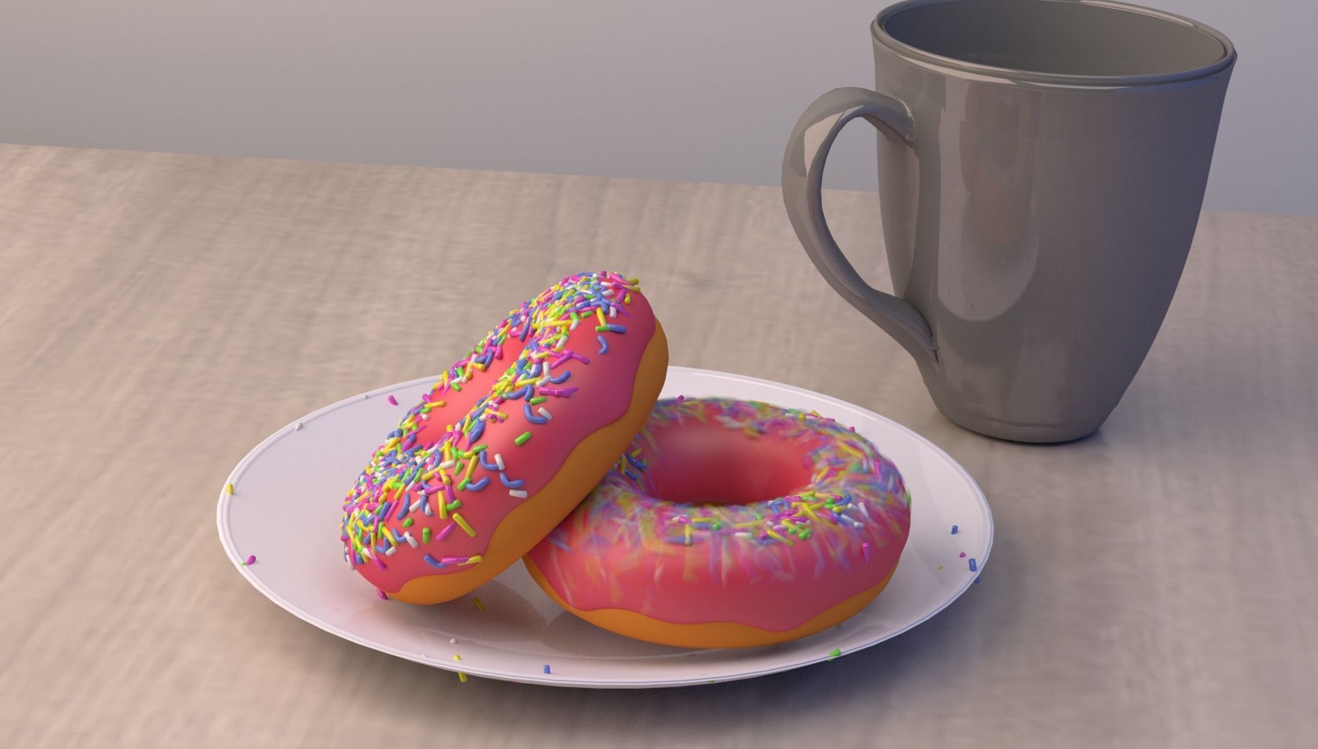 Donut Scene free 3D model | CGTrader