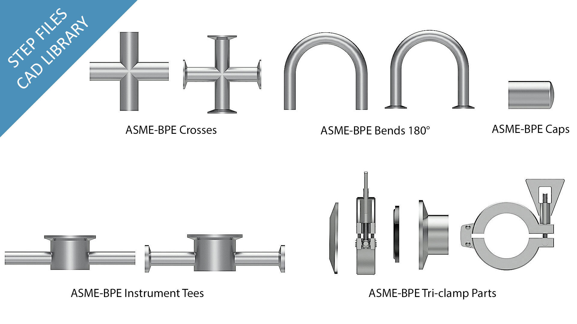 ASME-BPE PHARMA - VALVES AND FITTINGS - STEP 3D model | CGTrader