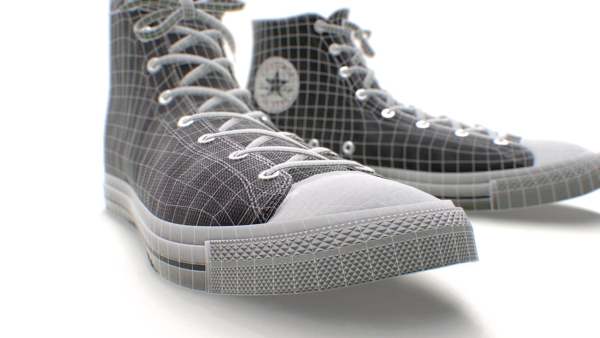 3D model 17 Colors High Top Converse All Stars VR / AR / low-poly ...