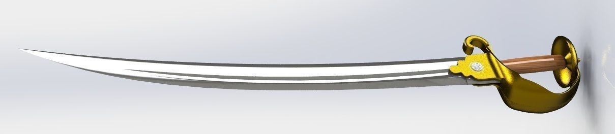 Talwar- Indian curved sword 3D model 3D printable | CGTrader