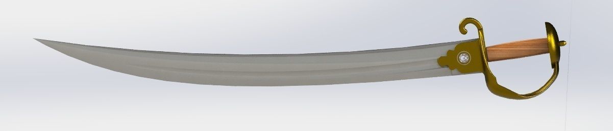 Talwar- Indian curved sword 3D model 3D printable | CGTrader