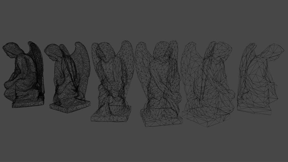 3D model Angel Statue Kneeling HD VR / AR / low-poly | CGTrader